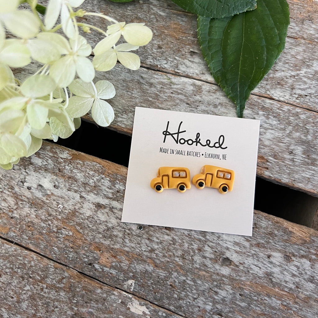School Bus Stud Earrings – Hooked, LLC