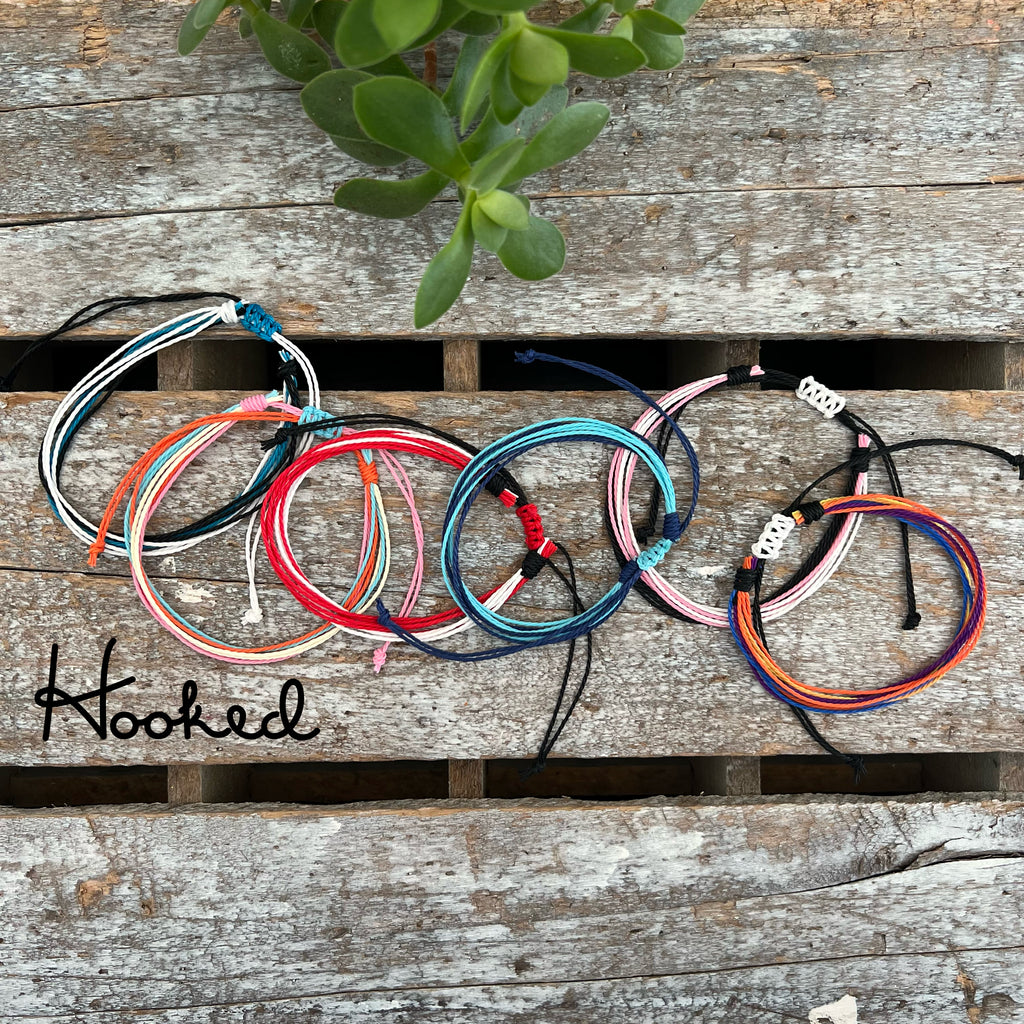 Adjustable String Bracelets – Hooked, LLC