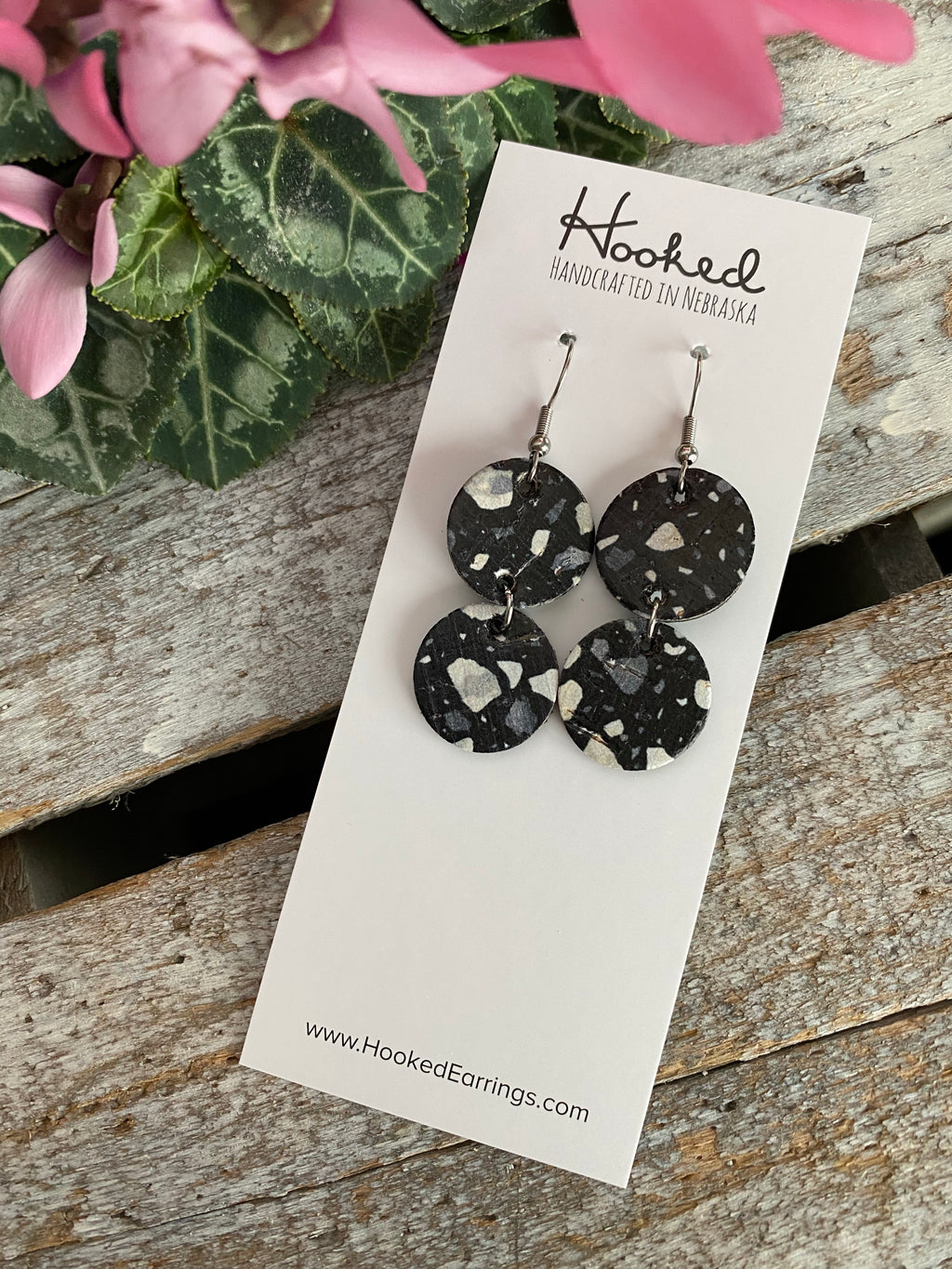 Black Granite Stacked Rounds - Small – Hooked, LLC