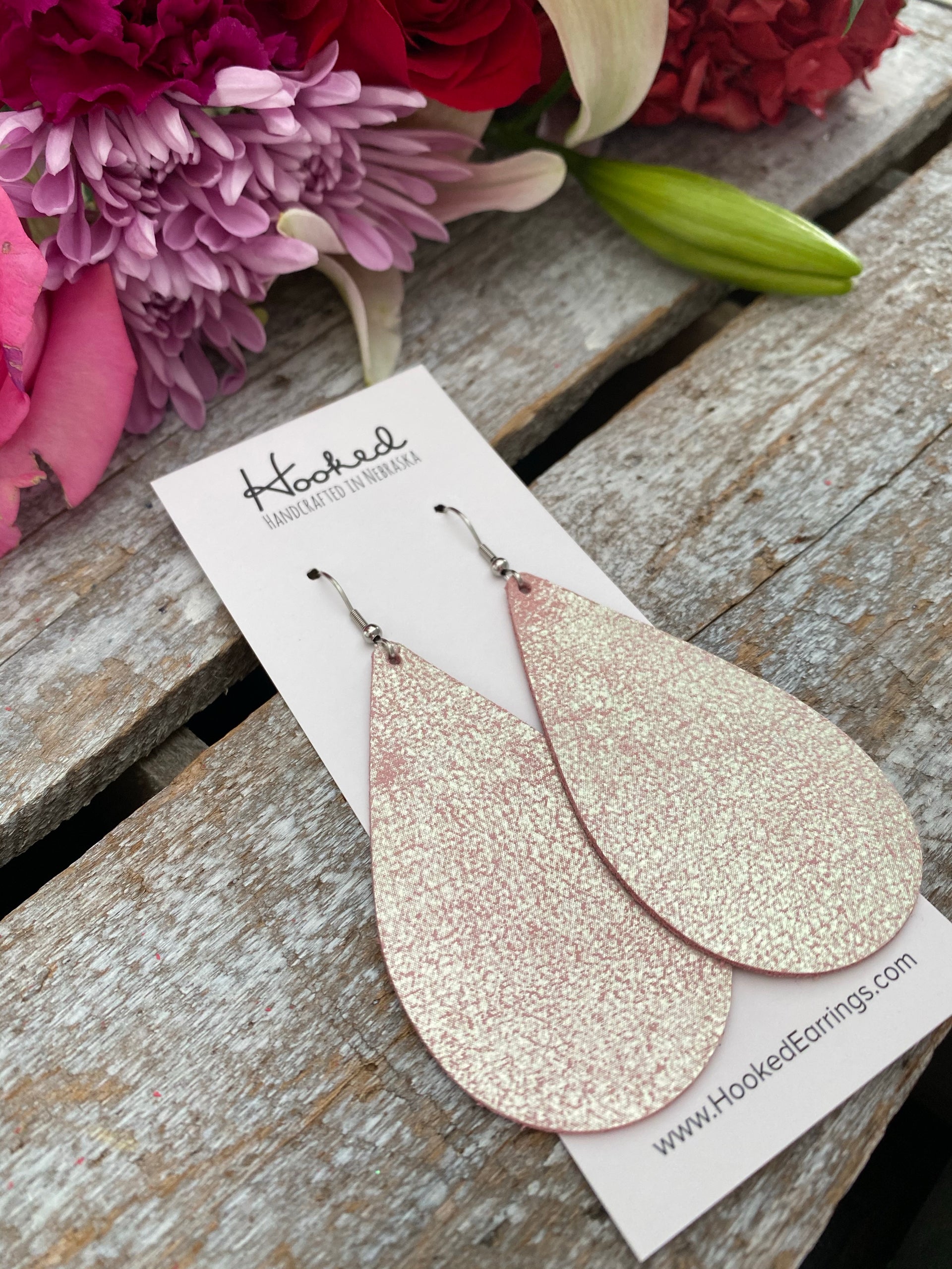 Frosted Cherry Blossom Teardrops - Large – Hooked, LLC