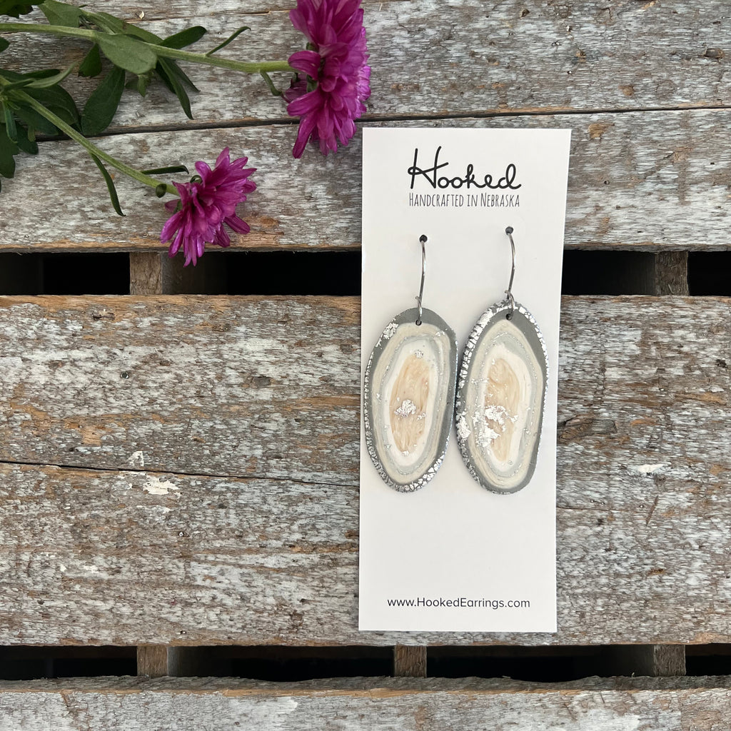 Silver Geodes - Medium, Oblong – Hooked, LLC