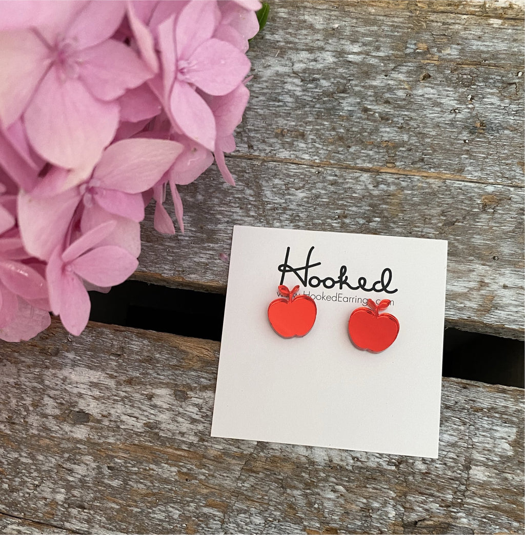 Red Apple Studs - 12mm – Hooked, LLC